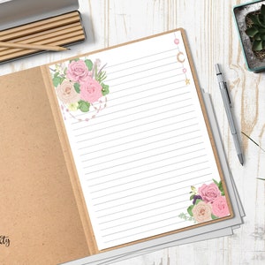 Pink Boho Printable Stationery Digital Paper Letter Paper | Etsy