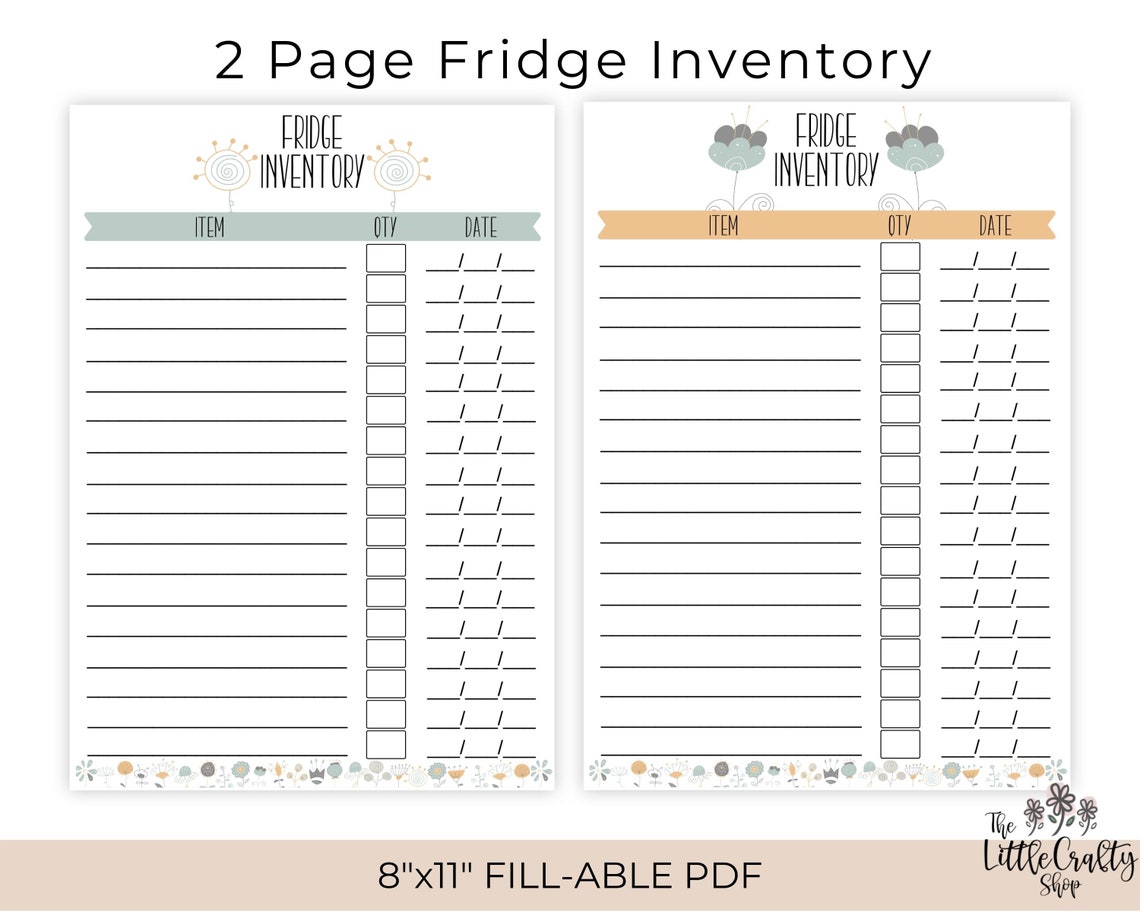 Organized Kitchen Bundle, Kitchen Inventory Printable, Pantry Inventory ...