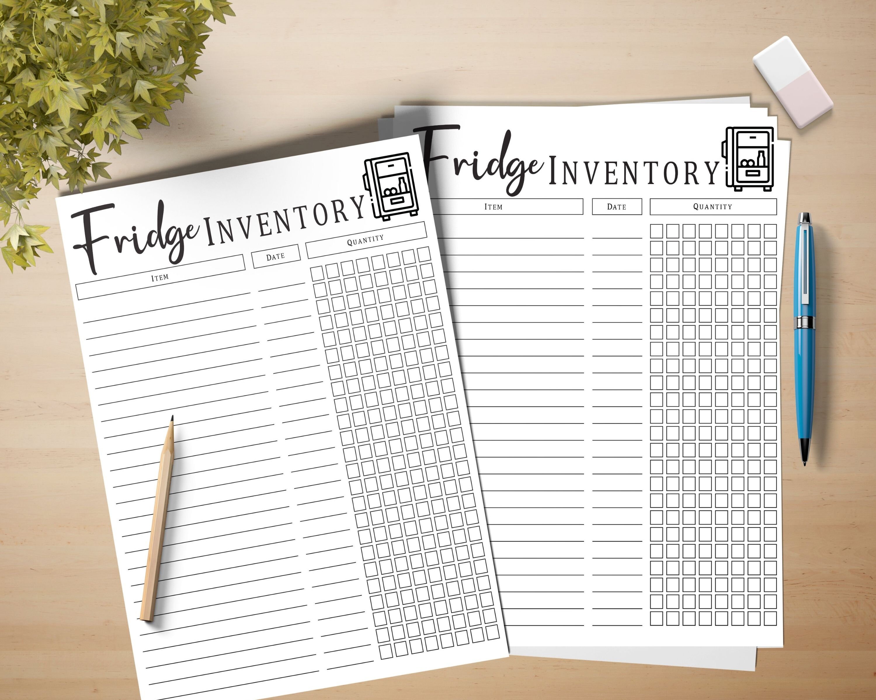 Fridge Inventory, Fillable PDF, Fridge Inventory Checklist, Kitchen ...