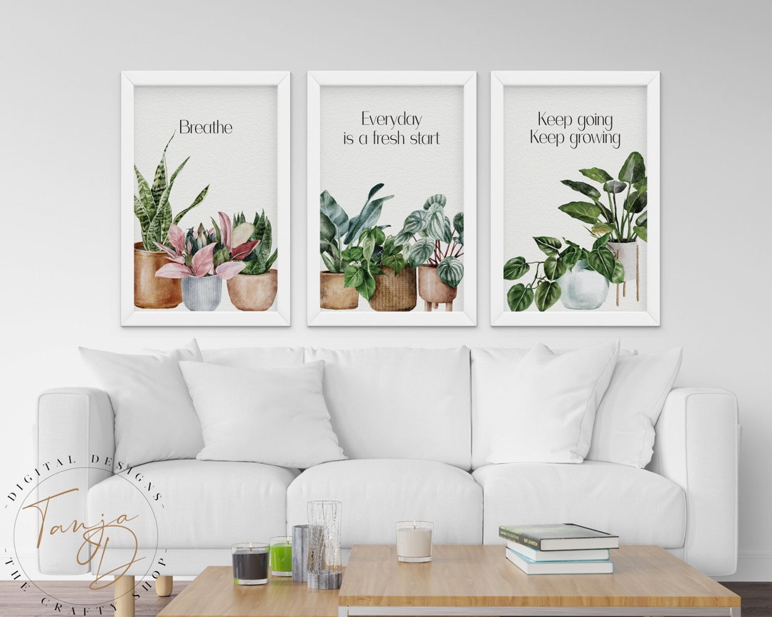 Set of 3 Wall Decor, Home Decor, Printable Wall Art, Inspirational ...