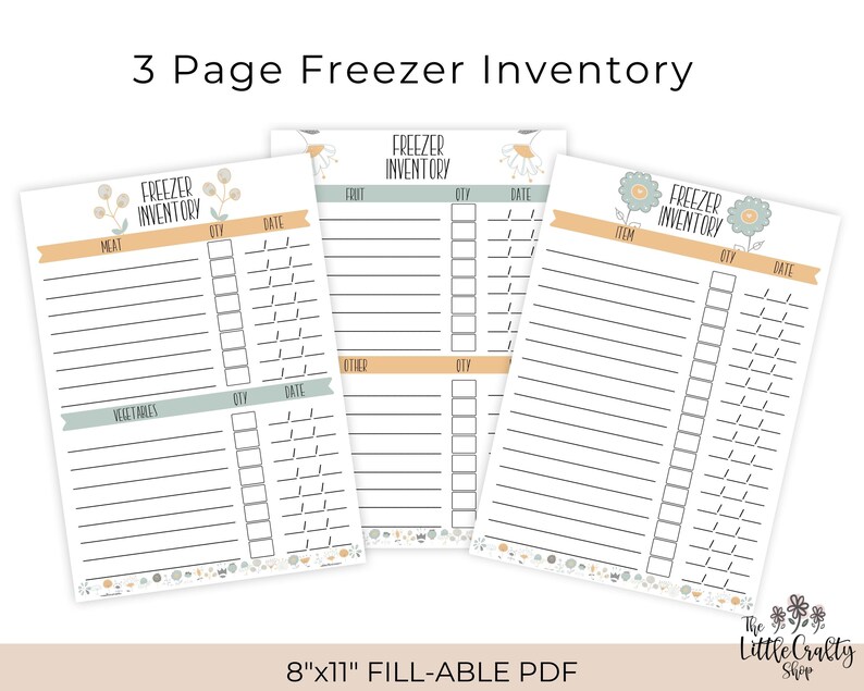 Organized Kitchen Bundle, Kitchen Inventory Printable, Pantry Inventory ...
