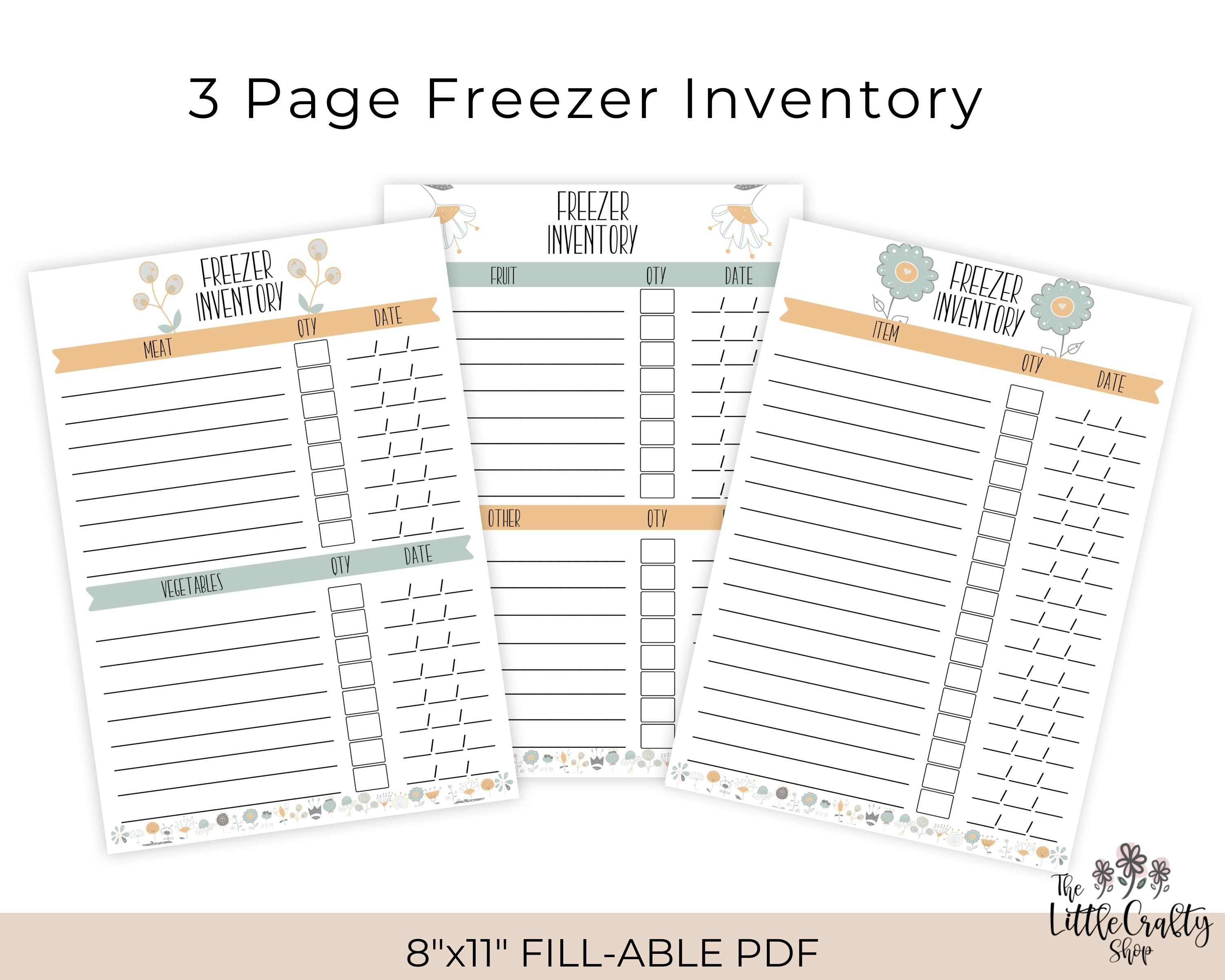 Organized Kitchen Bundle, Kitchen Inventory Printable, Pantry Inventory ...