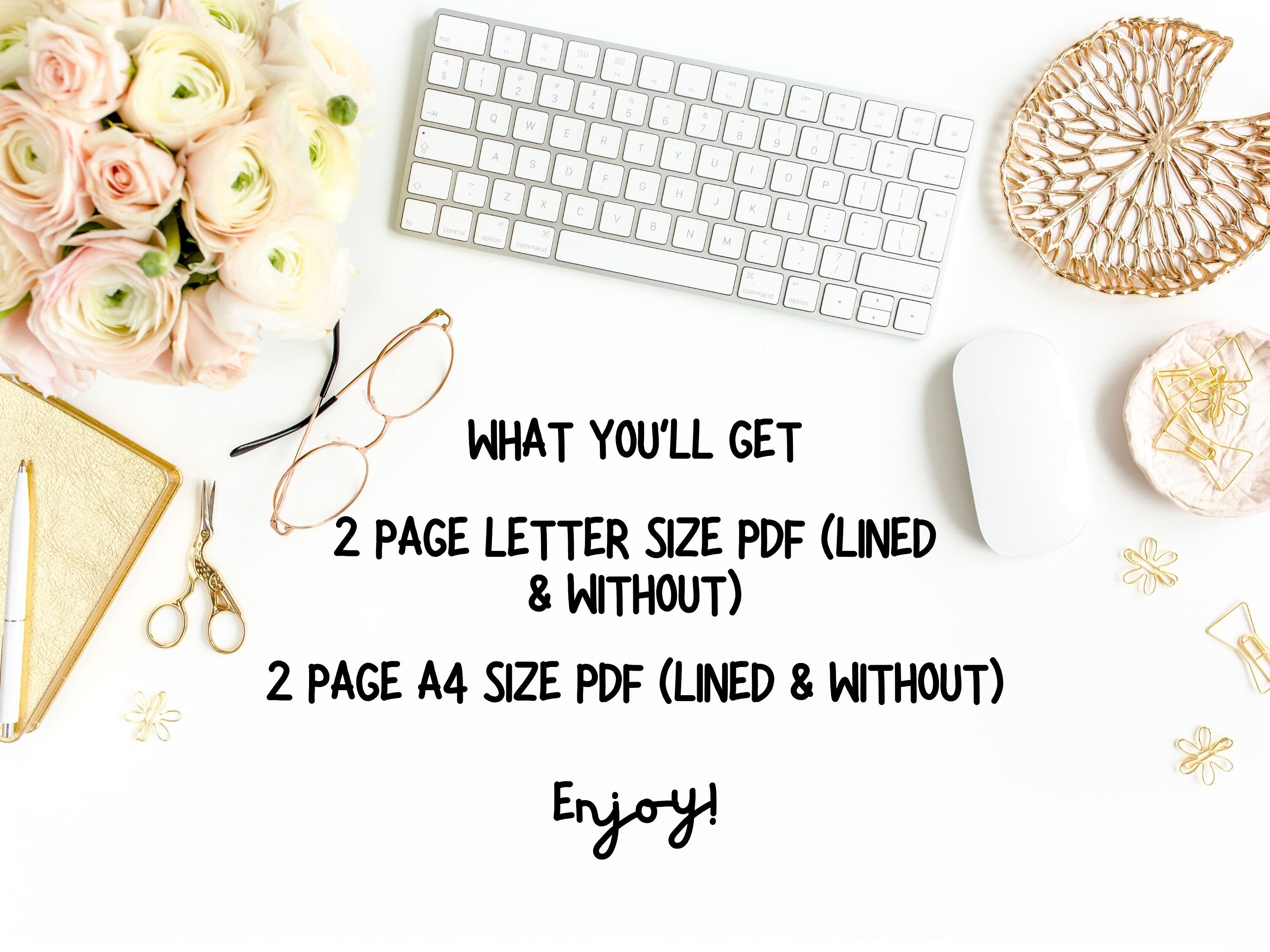 Pink Boho Printable Stationery Digital Paper Letter Paper - Etsy