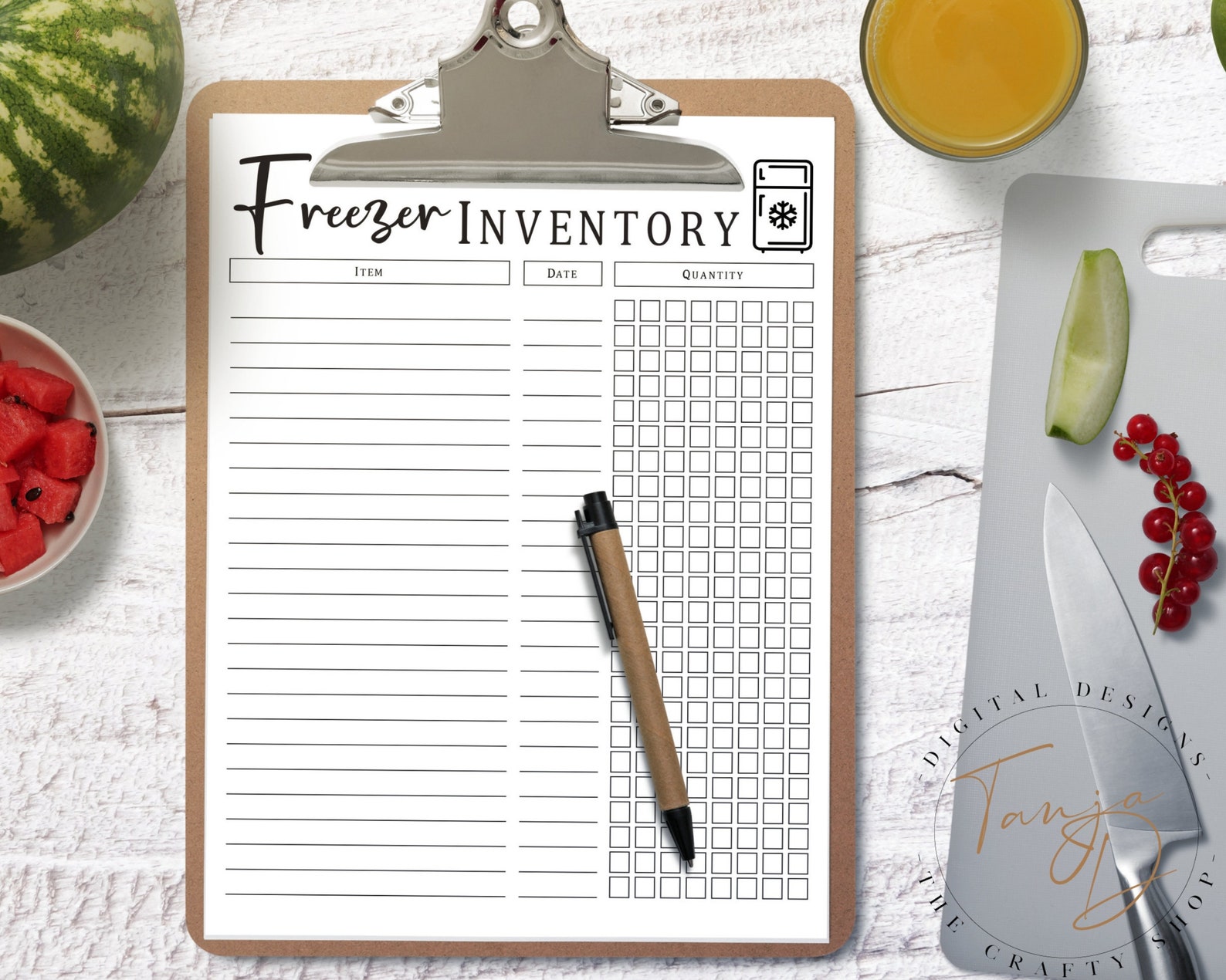 Food Inventory Printables, Fillable PDF, Pantry Inventory, Fridge ...
