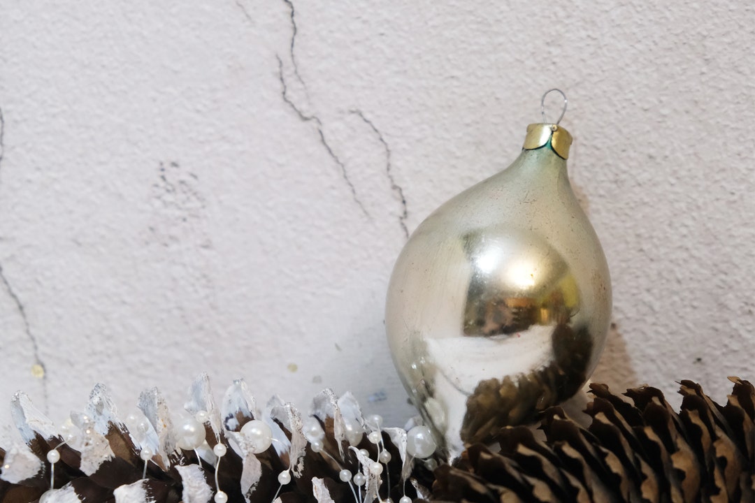 WHIRLIGIG Glass Ornaments Christmas Tree Decor Silver Ball - Etsy