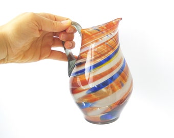 Vintage Glass Pitcher - Etsy