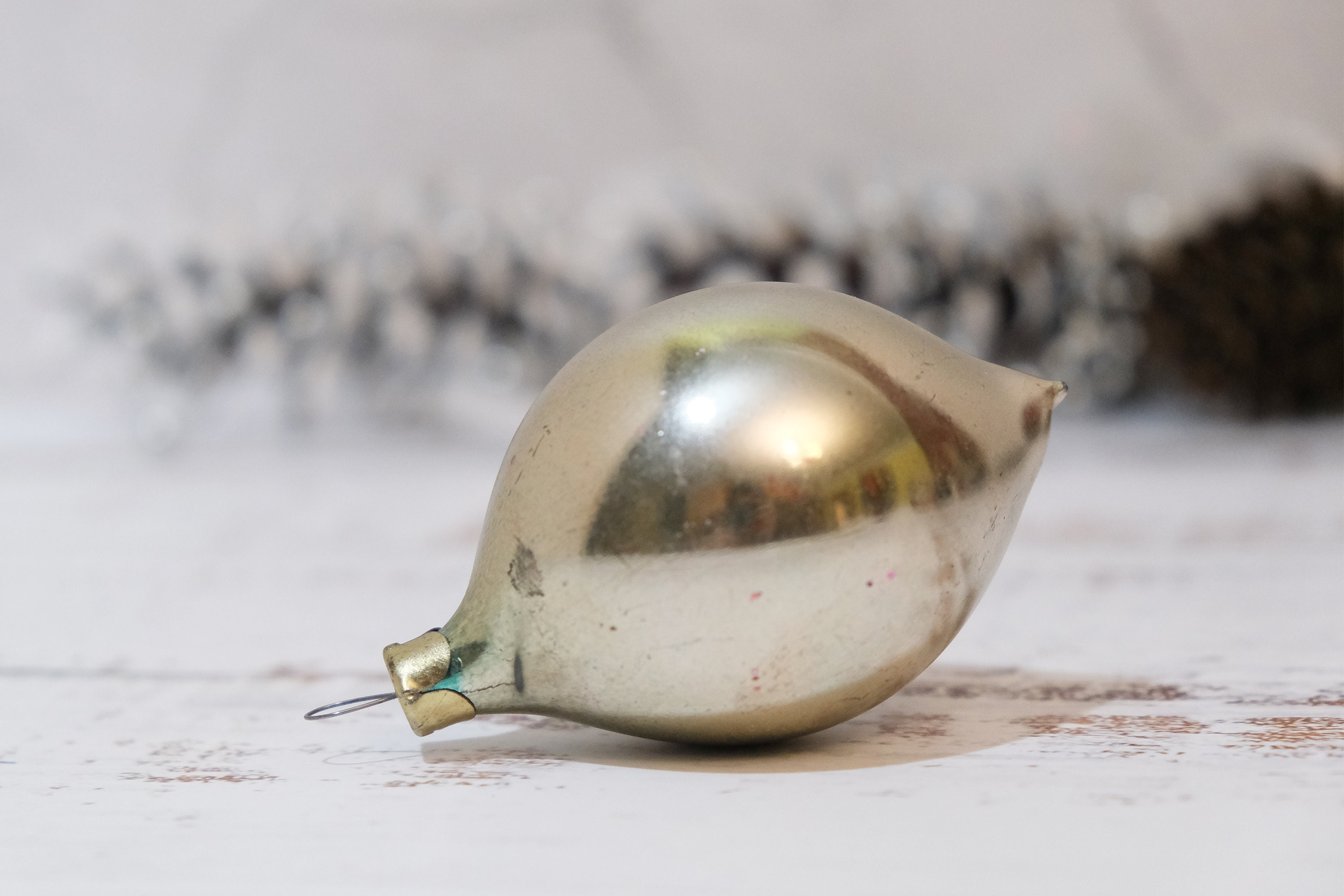 WHIRLIGIG Glass Ornaments Christmas Tree Decor Silver Ball - Etsy