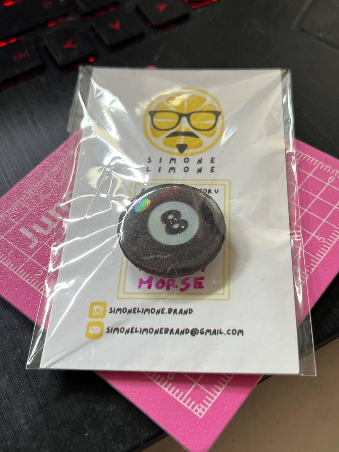Magic 8 Ball NFC Pin – Novelty Smart Badge | Tap for Random Fortune ...