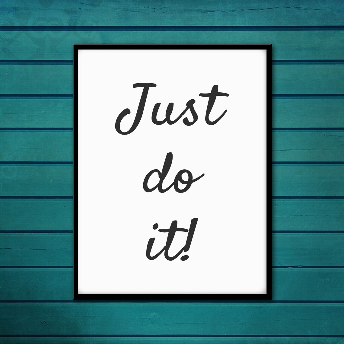 Motivational Poster Just Do It Inspirational Quote Typography Print ...