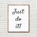 Motivational Poster Just Do It Inspirational Quote Typography Print ...