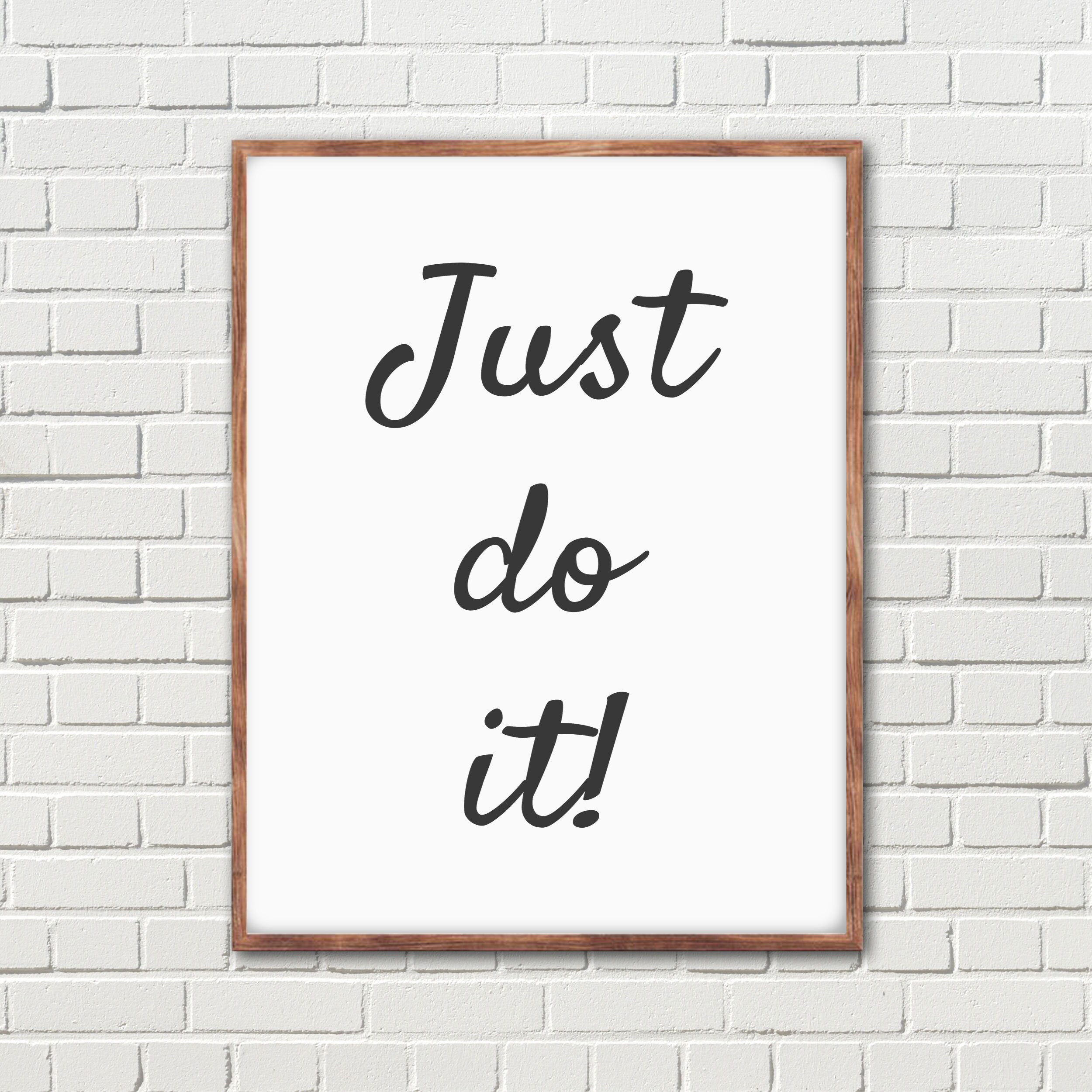 Motivational Poster Just Do It Inspirational Quote Typography Print ...