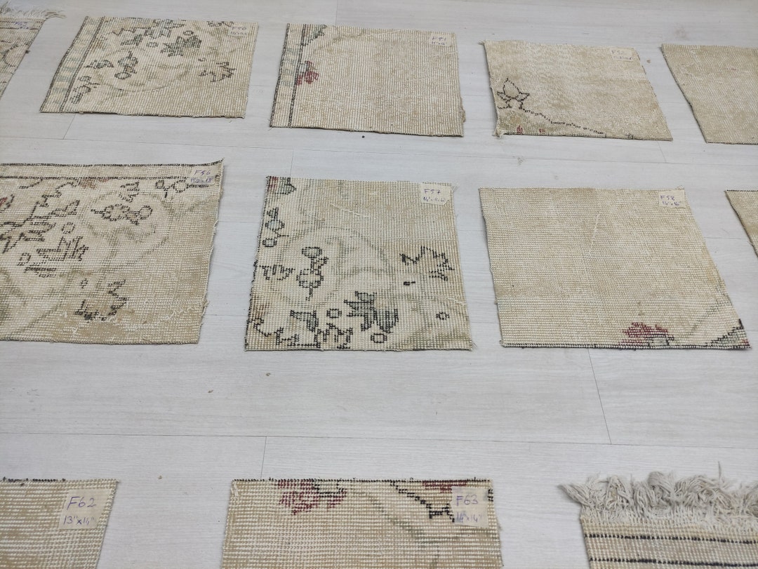 Muted Fragment Rug , Remnant Rug ,wall Decor ,framed Rug , Designer Rug ...