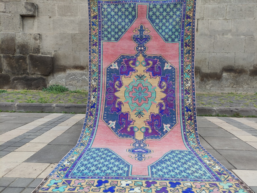 4x9 Fascinating Colorful Varosh Rug , Area Rug , 4' X 9.06'' Turkish ...