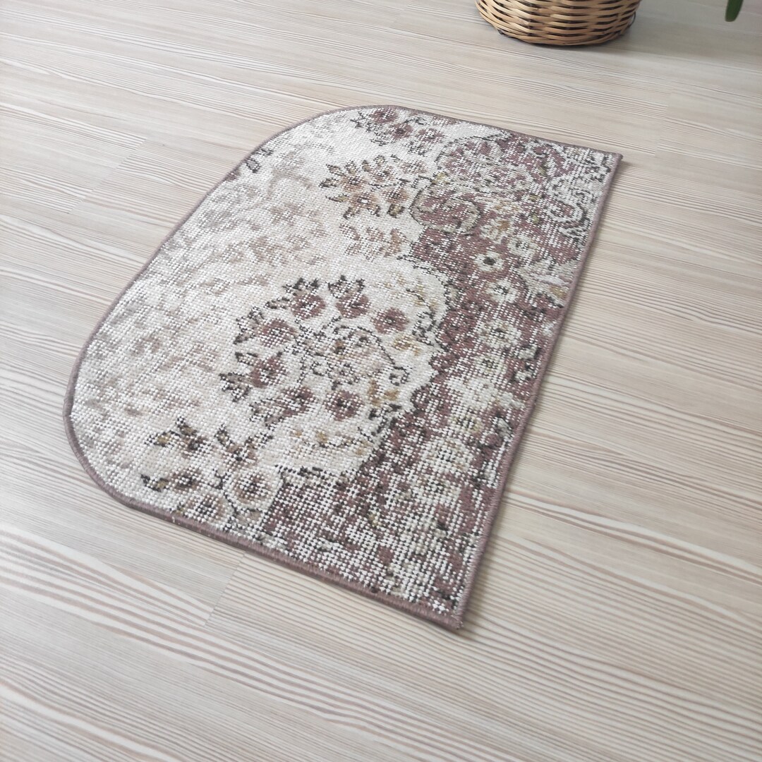 Semi Circle Vintage Rug , Door Mat , Small Rug , 1.44''x2.2'' Semi ...