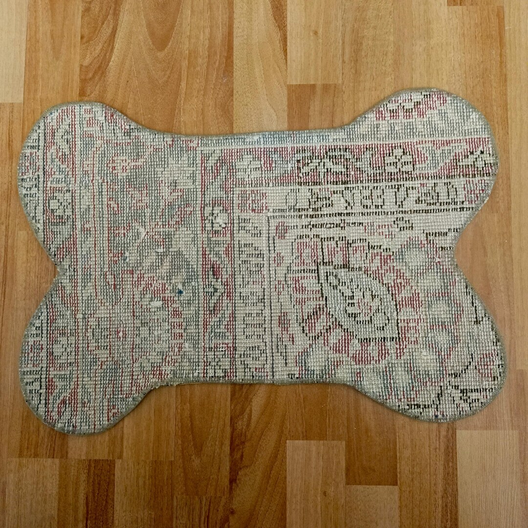 Pet Gift Felt Dog Mat , Vintage Mat for Pet Food Bowl , Pet Mat Bone ...