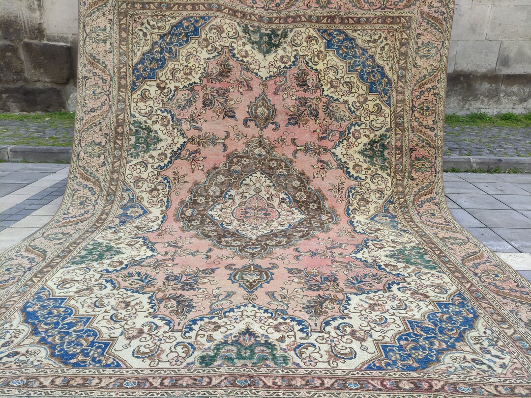 Great Kashan 9x12 Rug, Oversized Oriental Rug , Vintage Rug , 9.28'' X ...