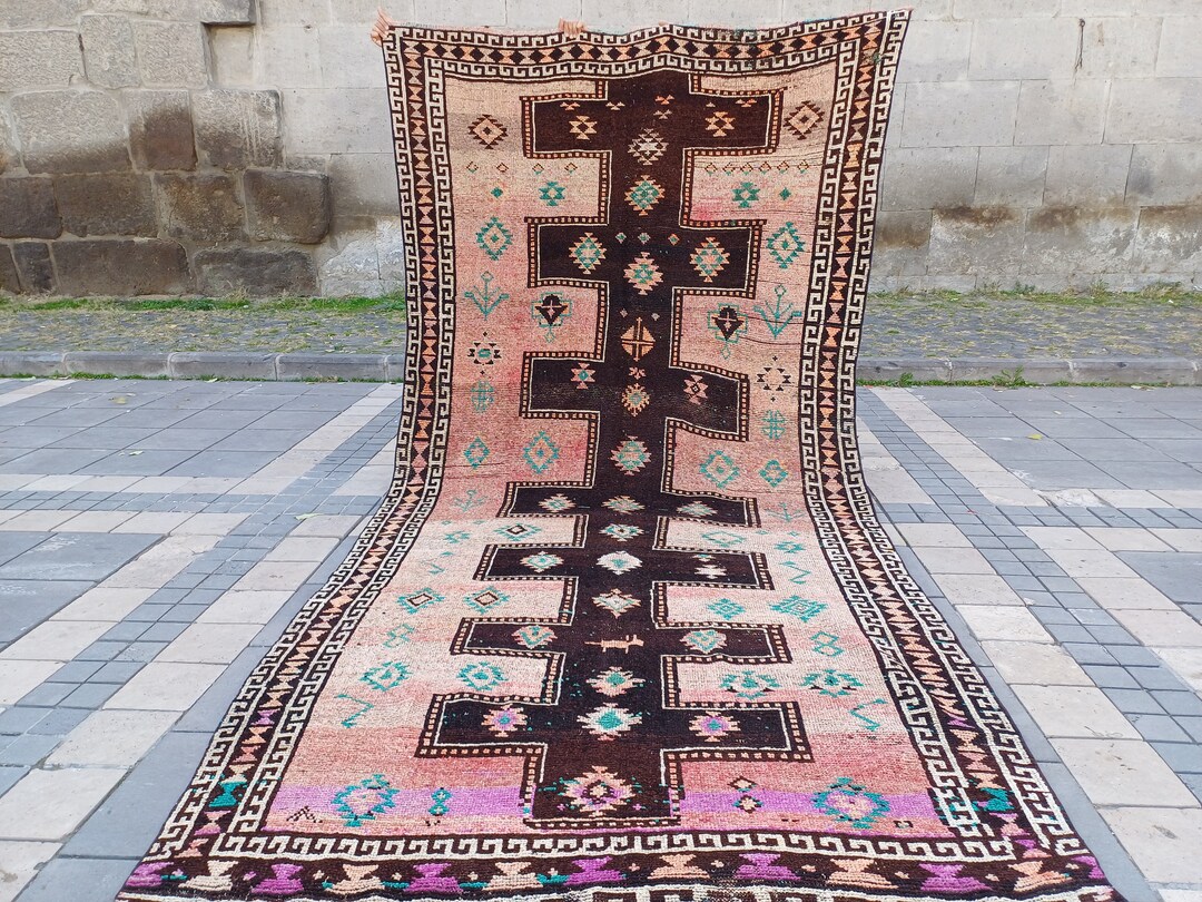 6x13 Oversized Green , Pastel Kars Rug: 6.36 X 13.32 Ft Vintage Animal ...