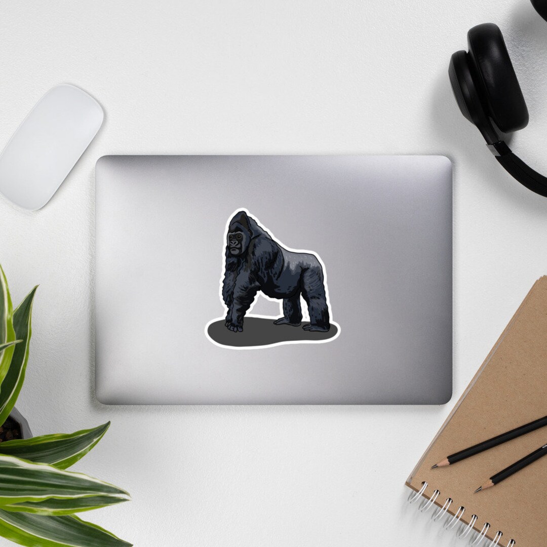 Silverback Gorilla Sticker - Etsy