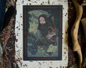 FREYA A5 Art Print Norse Pagan Folklore Nordic - Etsy