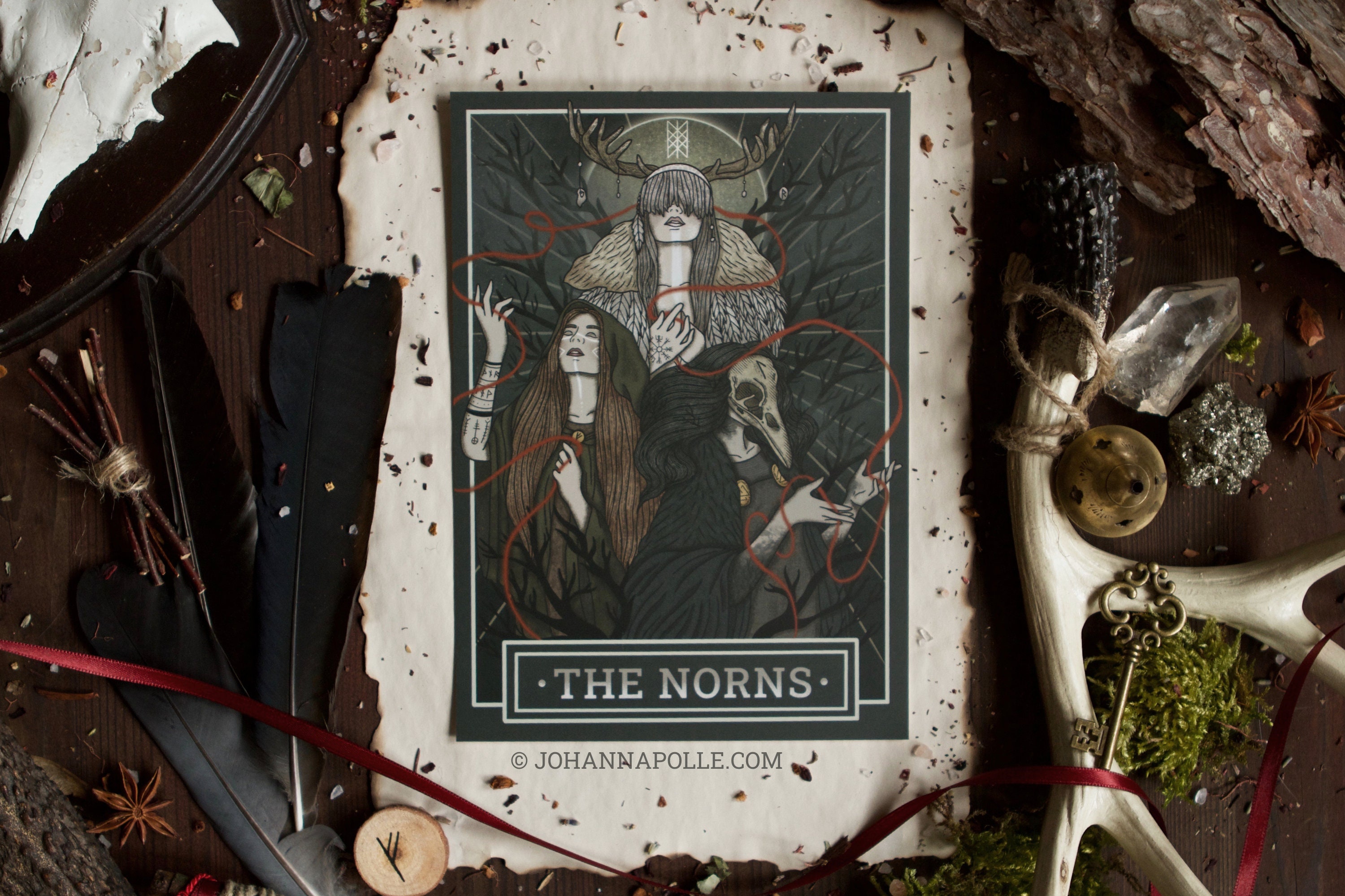 THE NORNS A5 Art Print Nornir Norse Pagan Folklore | Etsy