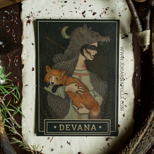 DEVANA A5 Art Print Slavic Goddess Folklore Pagan Art - Etsy