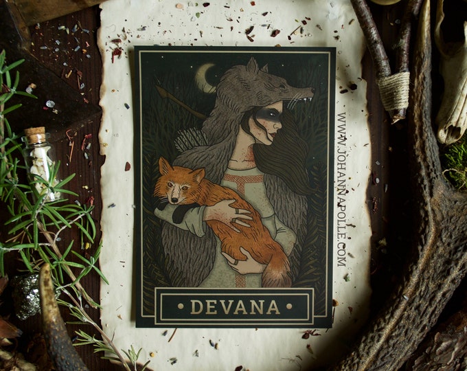 DEVANA A5 Art Print Slavic Goddess Folklore Pagan Art - Etsy