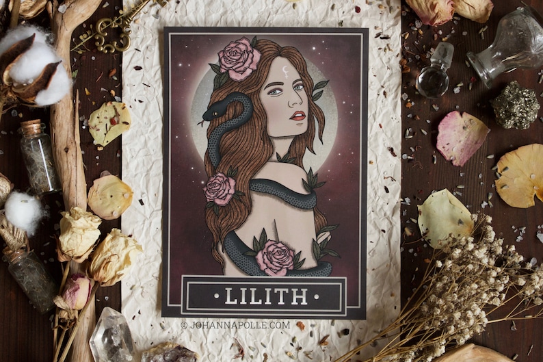 LILITH A5 Art Print Pagan Jewish Folklore Prayer Card - Etsy