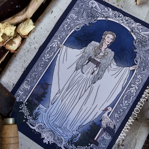 FRAU HOLLE A4 Art Print | Mother Hulda | Holda | Folklore | Vrouw Holle ...