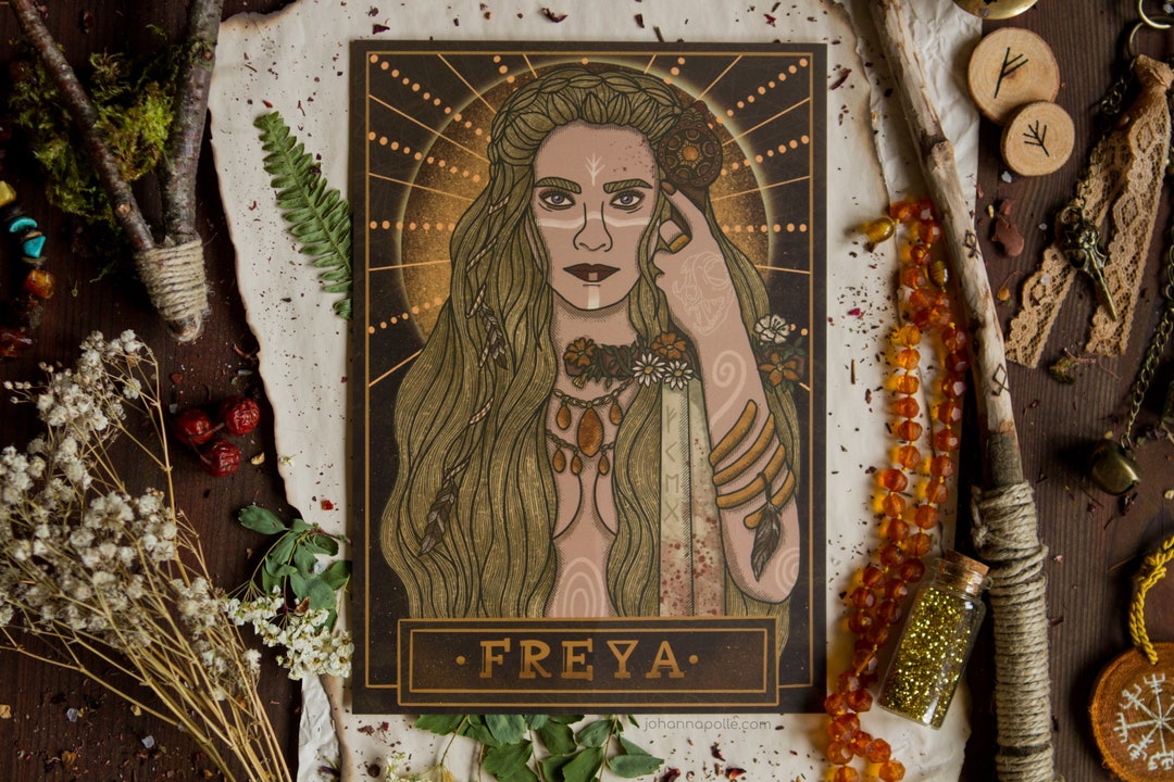 FREYA A5 Art Print | Norse Pagan | Folklore | Nordic | Mythology ...