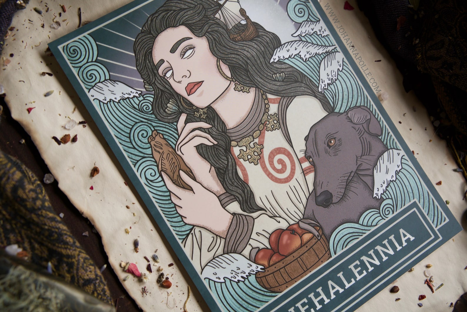 NEHALENNIA A5 Art Print Dutch Pagan Sea Goddess Heathen - Etsy