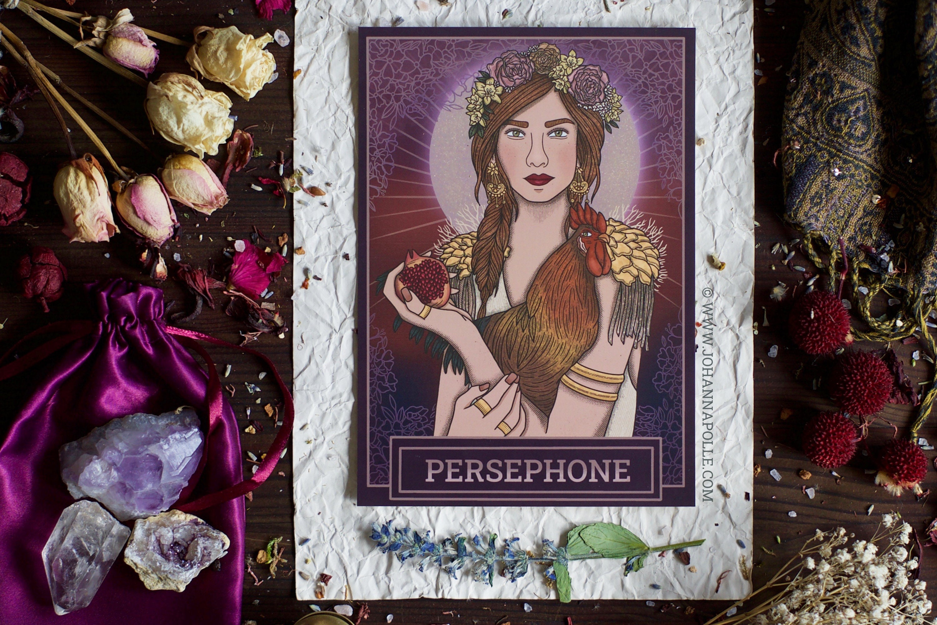 PERSEPHONE A5 Art Print Goddess Greek Pagan Art | Etsy