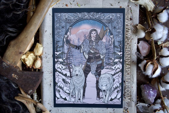 SKADI A4 Art Print Norse Pagan Jötunn Wild Woman - Etsy Canada