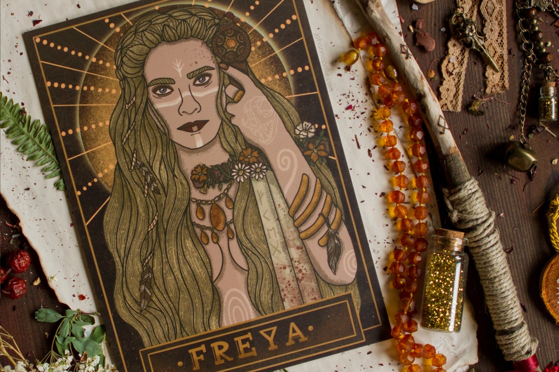 FREYA A5 Art Print Norse Pagan Folklore Nordic - Etsy