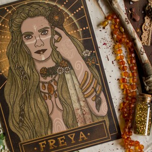 FREYA A5 Art Print | Norse Pagan | Folklore | Nordic | Mythology ...