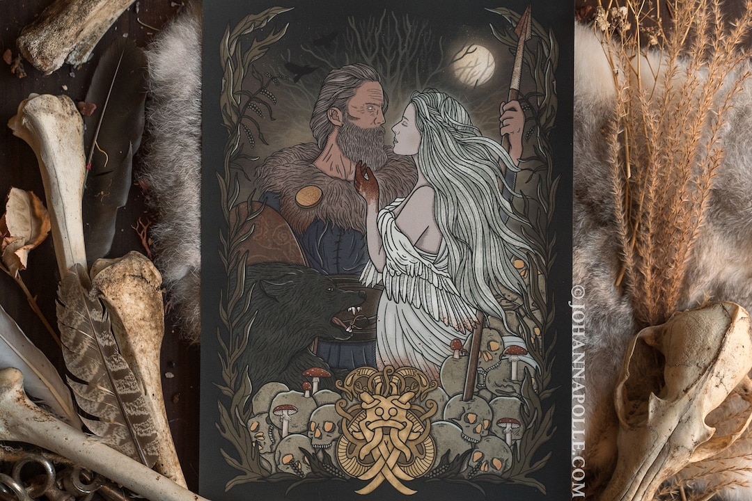 VALKYRIE A4 Art Print | Swan Maiden | Norse Mythology | Healing | Odin ...