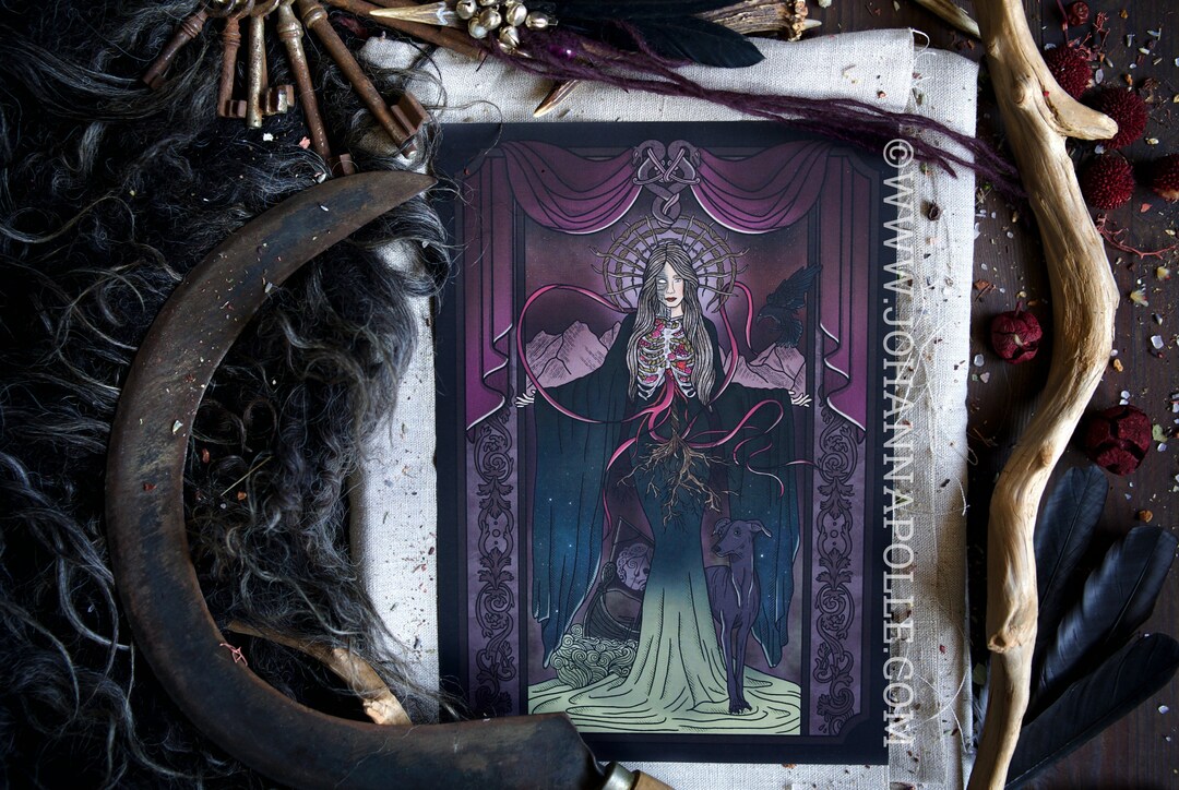 HEL A4 Art Print | Hella | Helheim | Underworld | Queen of Death ...