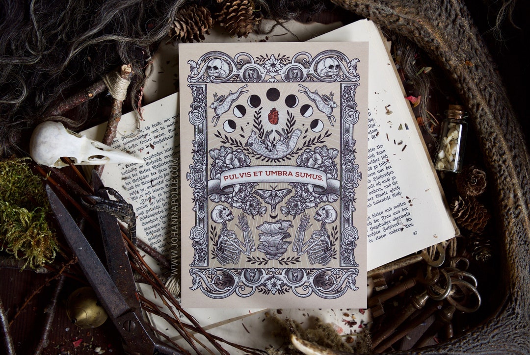 PULVIS A5 Art Print Death Positive Art Dust and Shadow Morbid Mortality ...