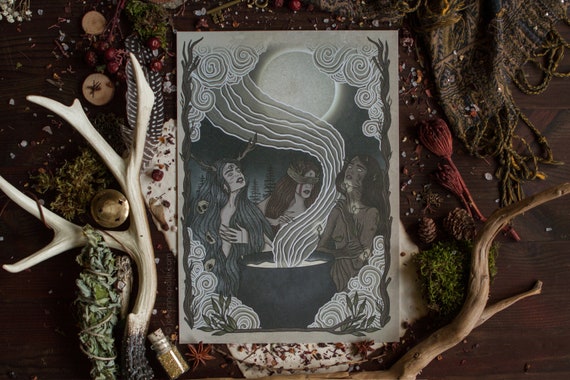 RITUAL A4 Art Print Pagan Art Magick Decor Traditional | Etsy