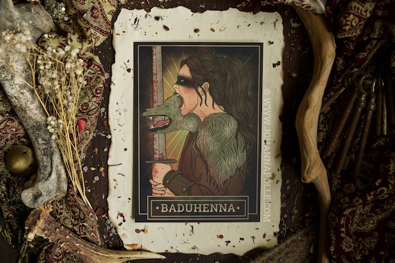 BADUHENNA A5 Art Print Germanic Goddess Heathen European - Etsy