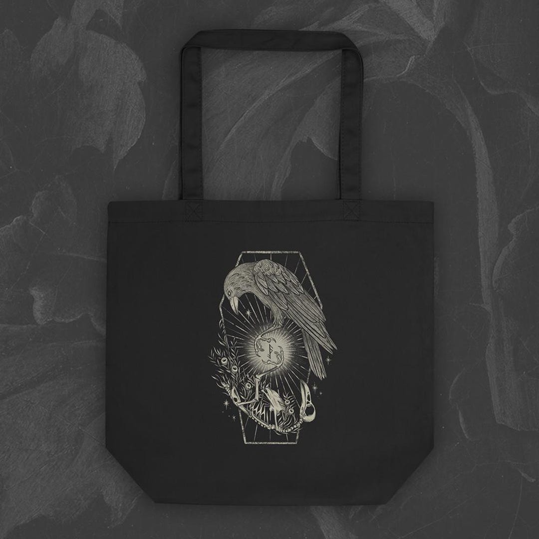CROWS Eco Tote Bag | Corvus Corax | Raven | Folk Witch | Animism ...