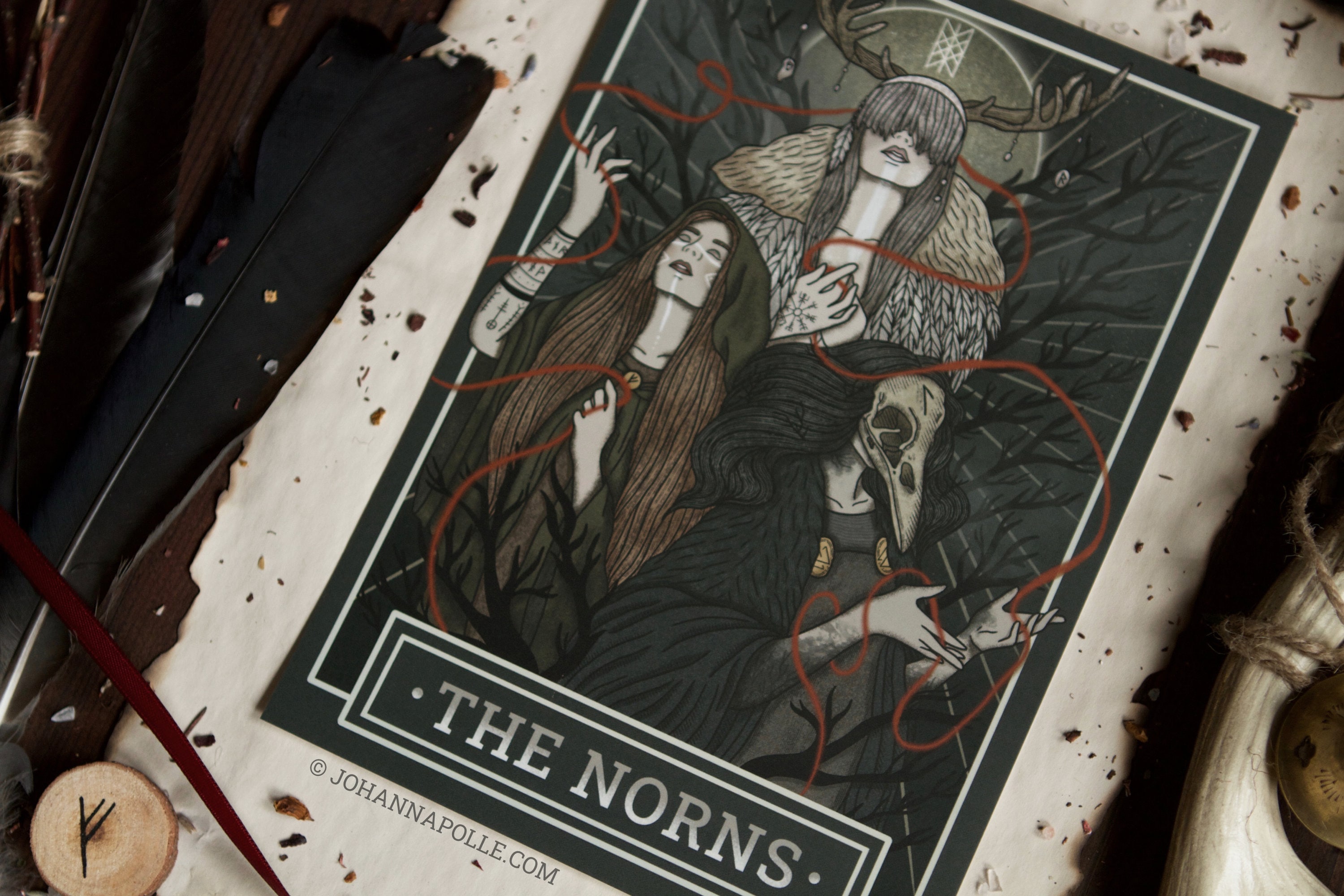 THE NORNS A5 Art Print Nornir Norse Pagan Folklore | Etsy