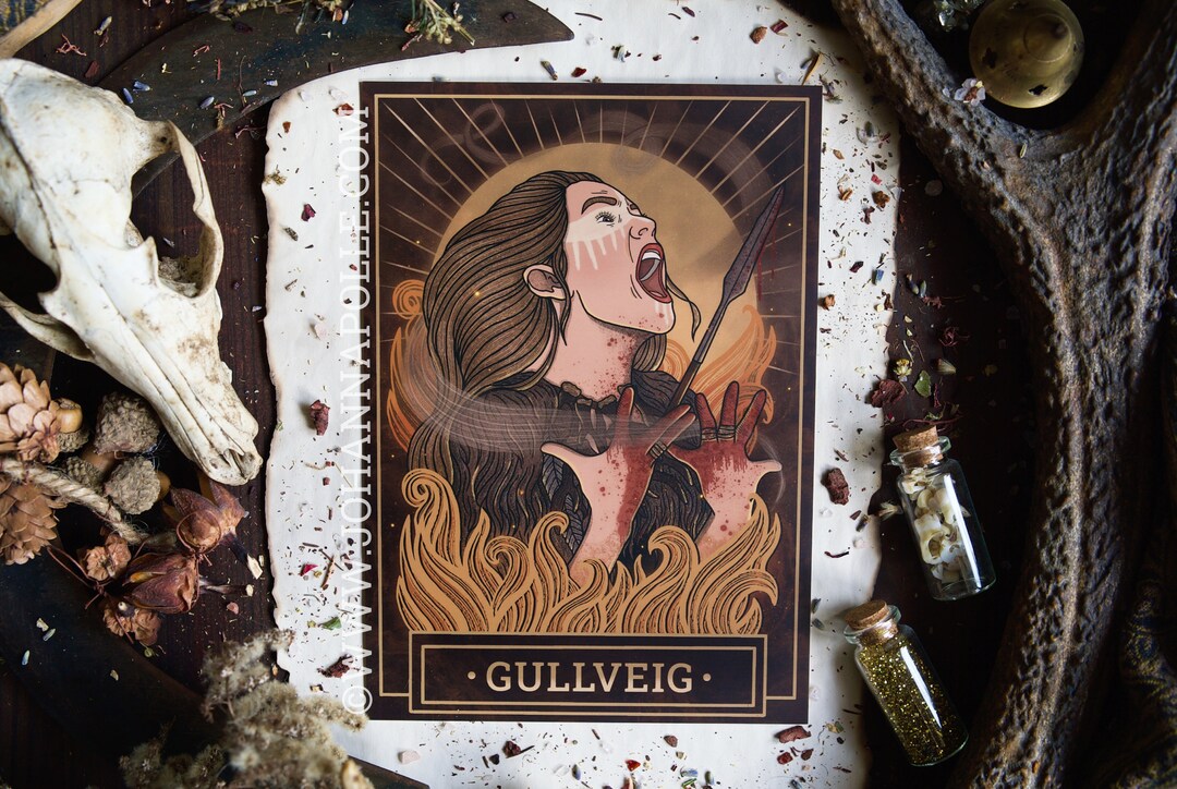 GULLVEIG A5 Art Print | Seidr | Norse Pagan | Völva | Volva | Seeress ...
