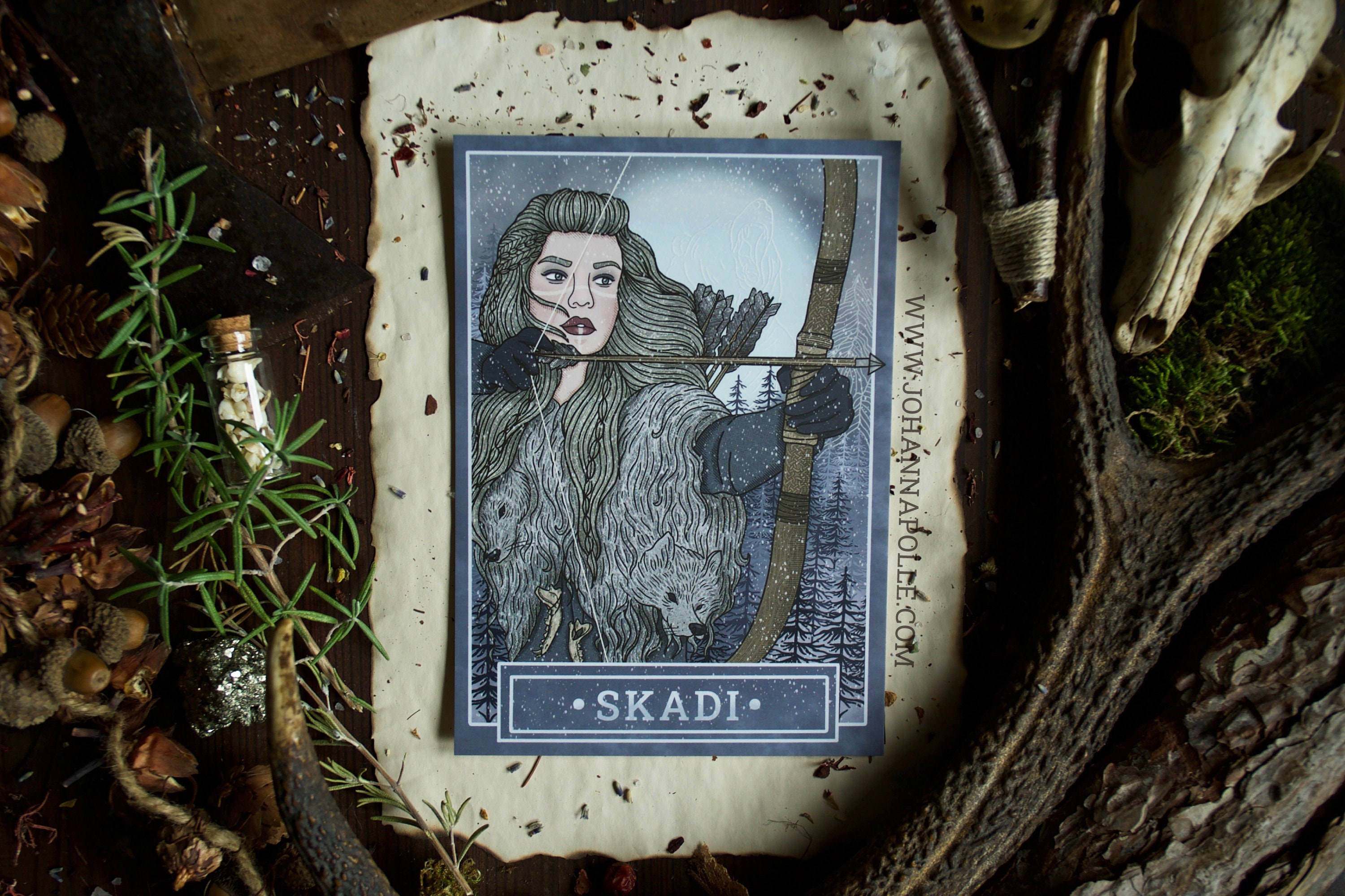 SKADI A5 Art Print Norse Pagan Folklore Nordic | Etsy