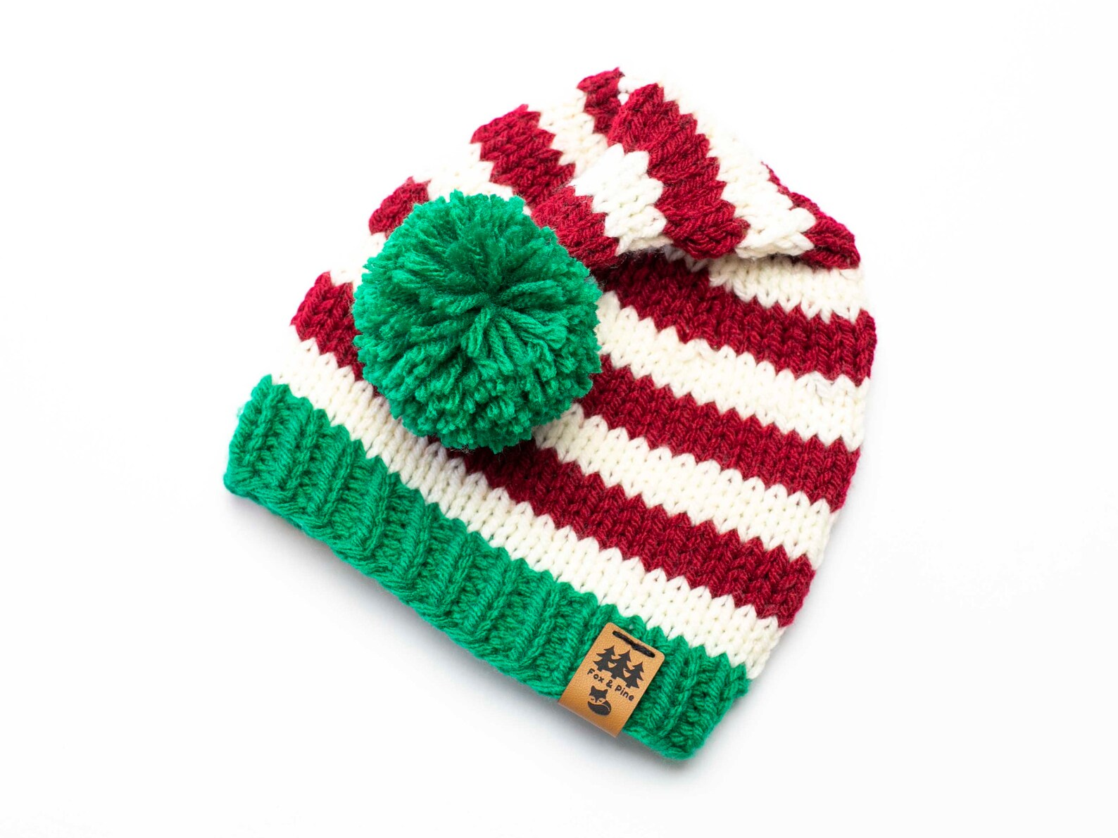 Christmas Elf Hat Knitting Pattern Santa Stocking Cap Medium Weight ...