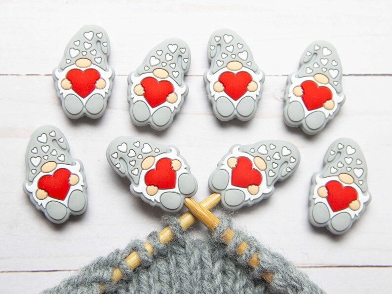 Grey Gnome Knitting Needle Point Protectors Sandals Stitch Stoppers ...