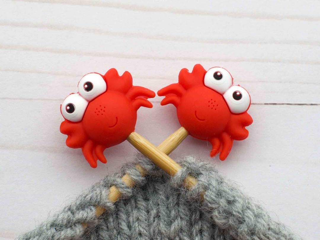 Little Crab Stitch Stoppers Knitting Needle Beach Summer Ocean Point ...