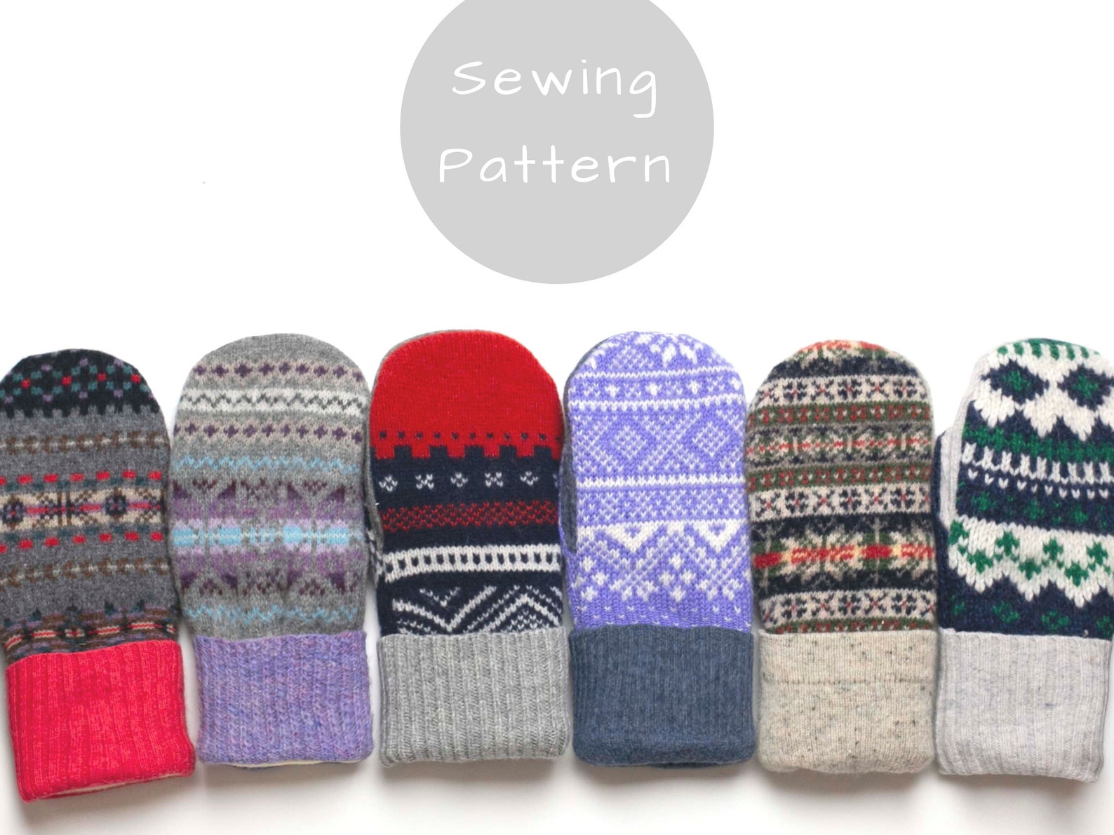 Women Sweater Mittens Pattern Sewing Upcycled Wool Memory Tutorial ...