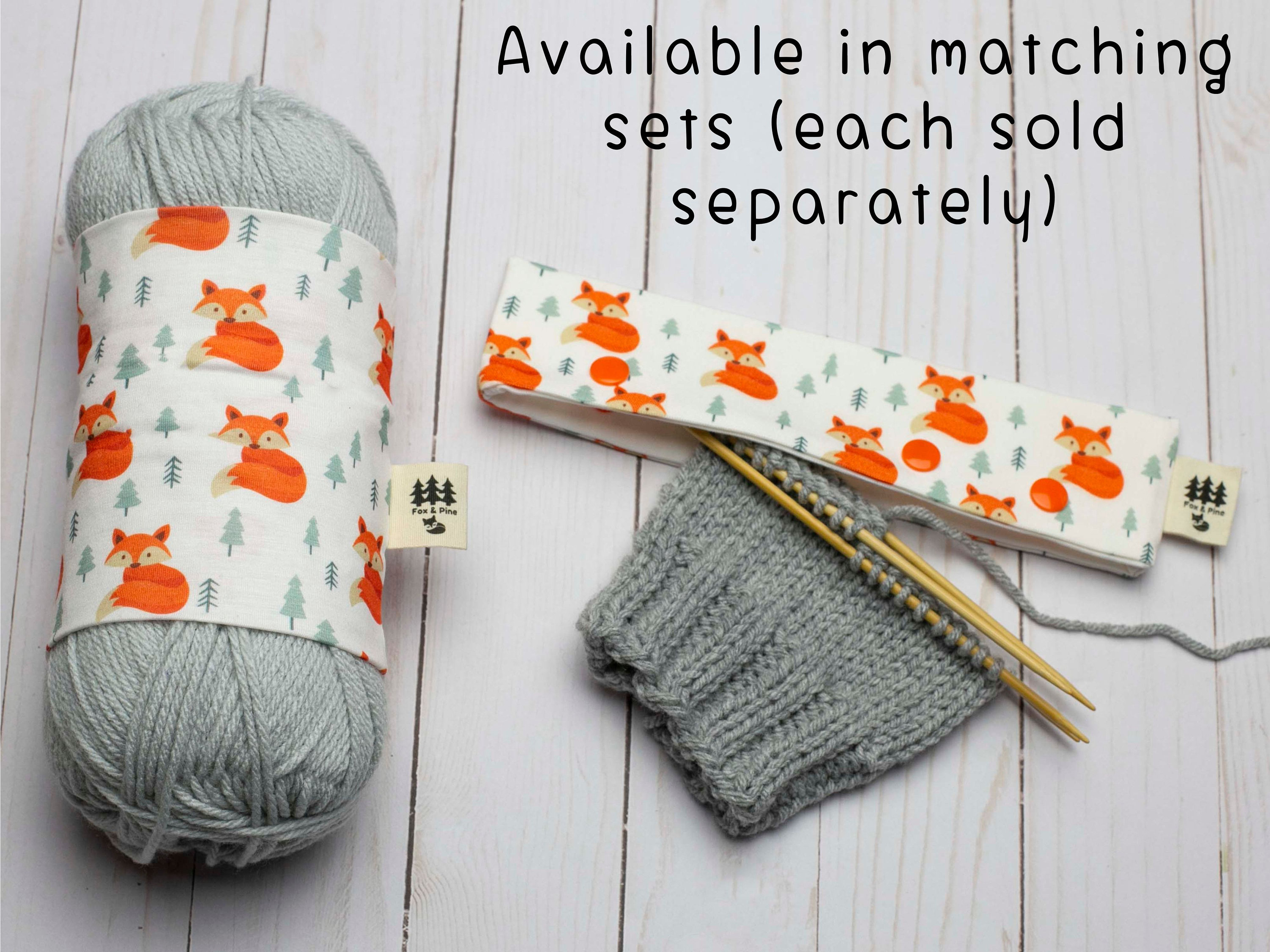 Fox DPN Holder Double Pointed Needle Stitch Stoppers Saver Sleeve Sock ...