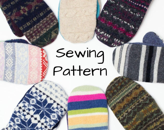 Men Sweater Mittens Sewing Pattern Upcycled Wool Bernie Sanders Mens ...