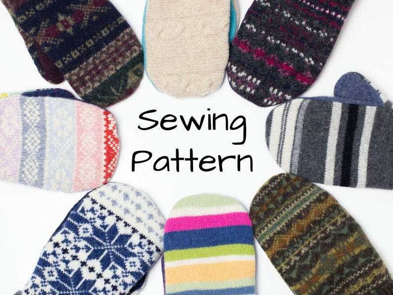 Women Sweater Mittens Pattern Sewing Upcycled Wool Memory Tutorial ...